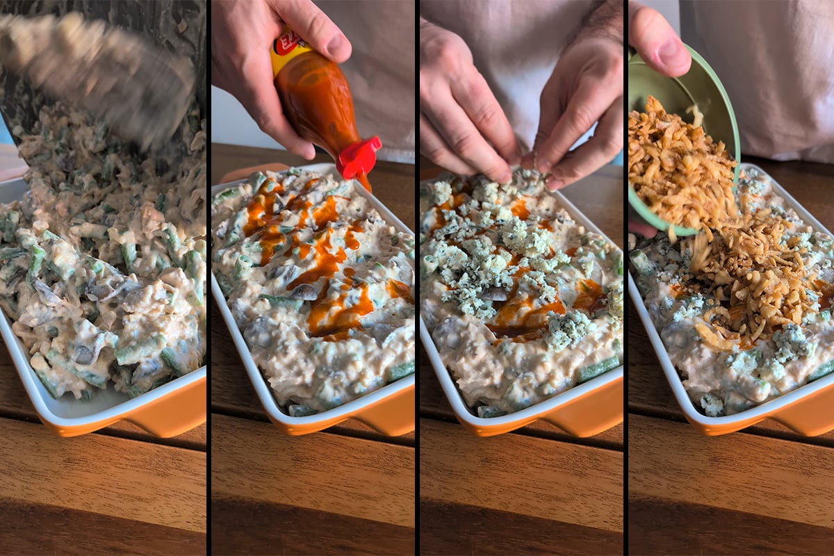 Buffalo Chicken Green Bean Casserole