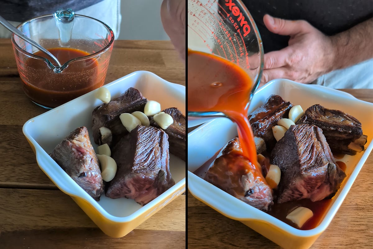 Gochujang Braised Short Ribs with Cheesy Grits